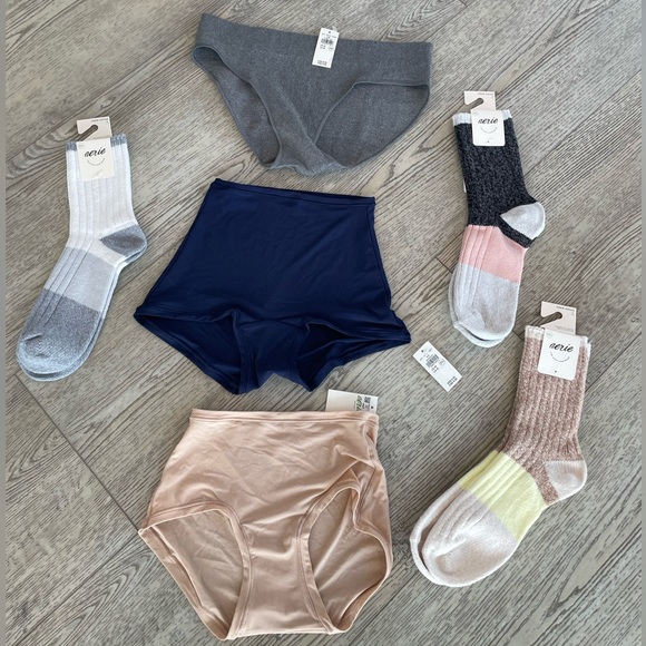 aerie | Intimates & Sleepwear | New Aerie Gray Navy And Nude Underwear ...